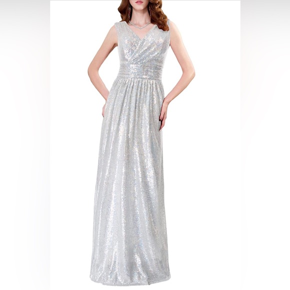 Kate Kasin | Dresses | Nwt Kate Kasin Sequin Bridesmaid Sleeveless ...